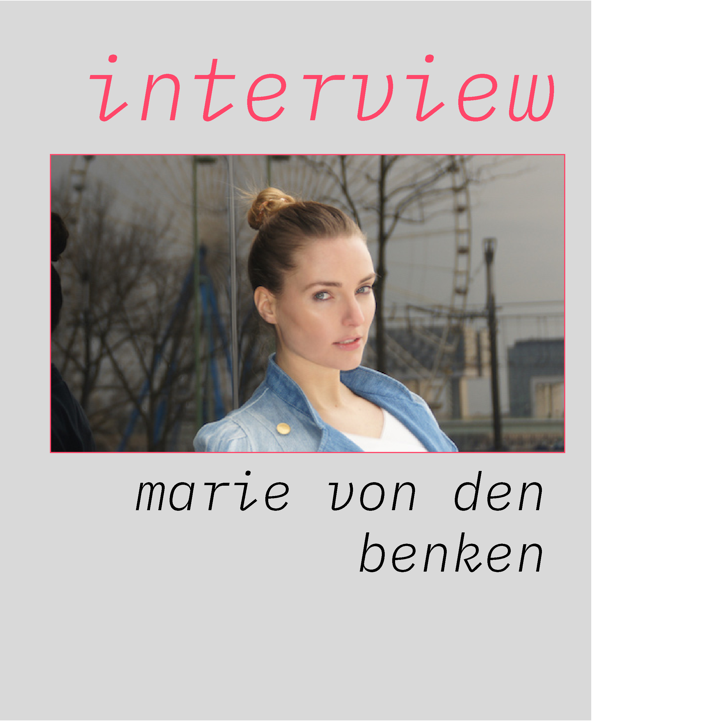 Marie von den Benken im Interview